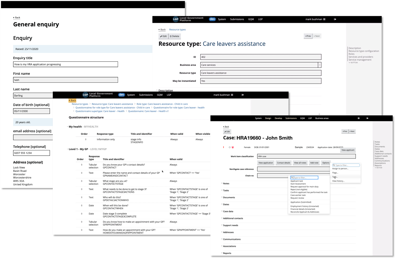 Composable case management